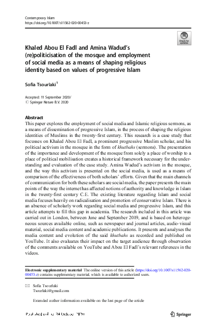 (PDF) Khaled Abou El Fadl and Amina Wadud's (re)politicisation of the ...