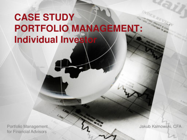 (PDF) CASE STUDY PORTFOLIO MANAGEMENT: Individual Investor Portfolio Management for Financial ...