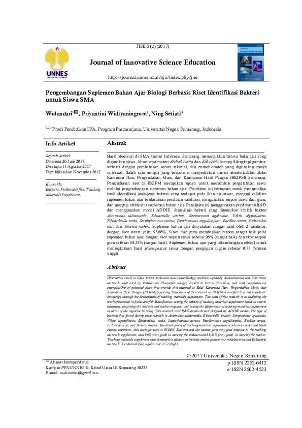 (PDF) Journal of Innovative Science Education