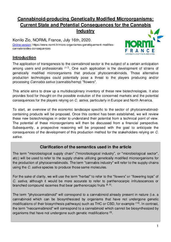 (PDF) Cannabinoid-producing Genetically Modified Microorganisms ...