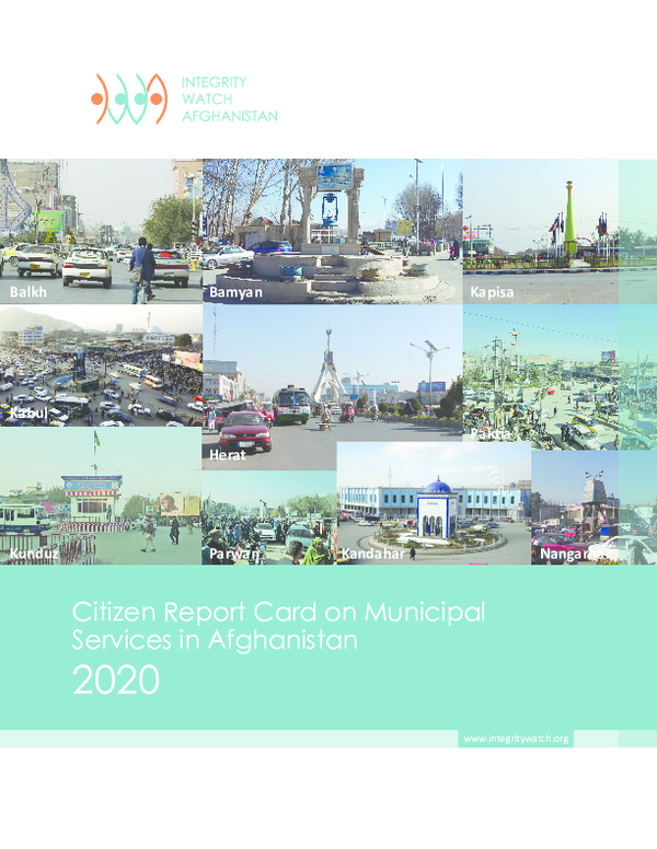 (PDF) Citizen Report Card on Municipal Services in Afghanistan