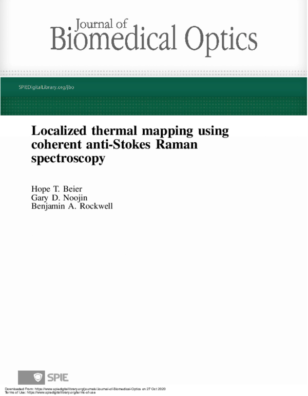 (PDF) Localized thermal mapping using coherent anti-Stokes Raman spectroscopy | Hope Beier ...