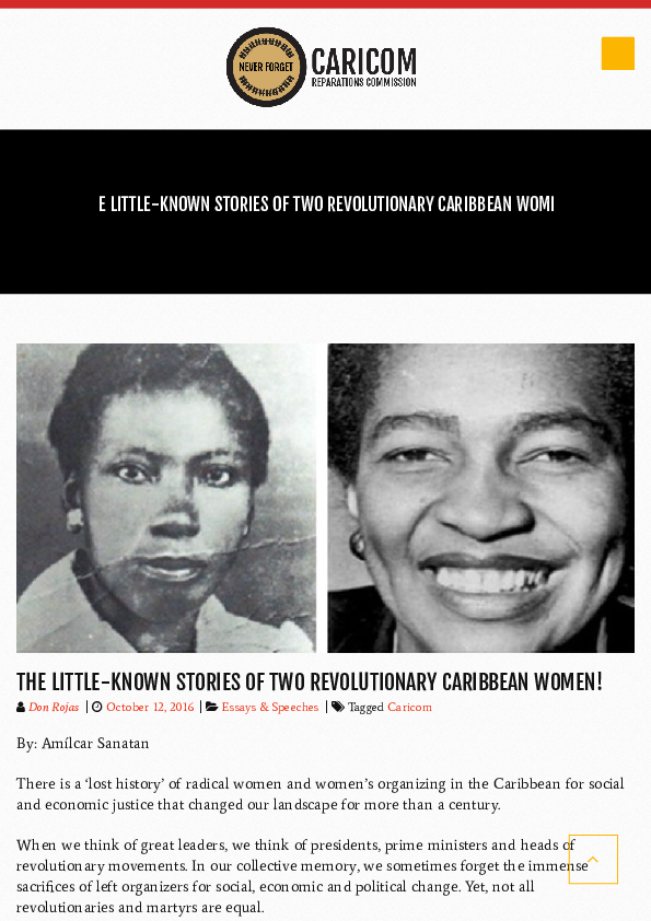 (PDF) The Little Known Stories of Two Revolutionary Caribbean Women ...