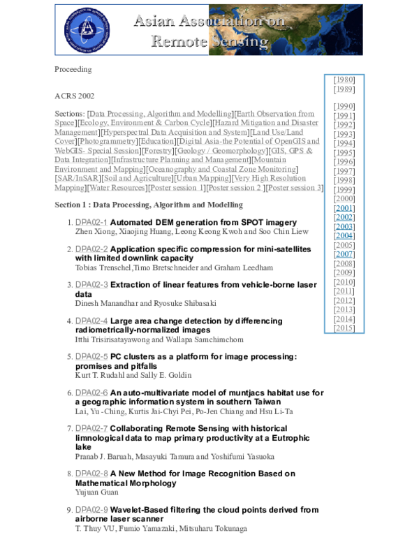 (PDF) Updating Geographic Information using High Resolution Remote ...