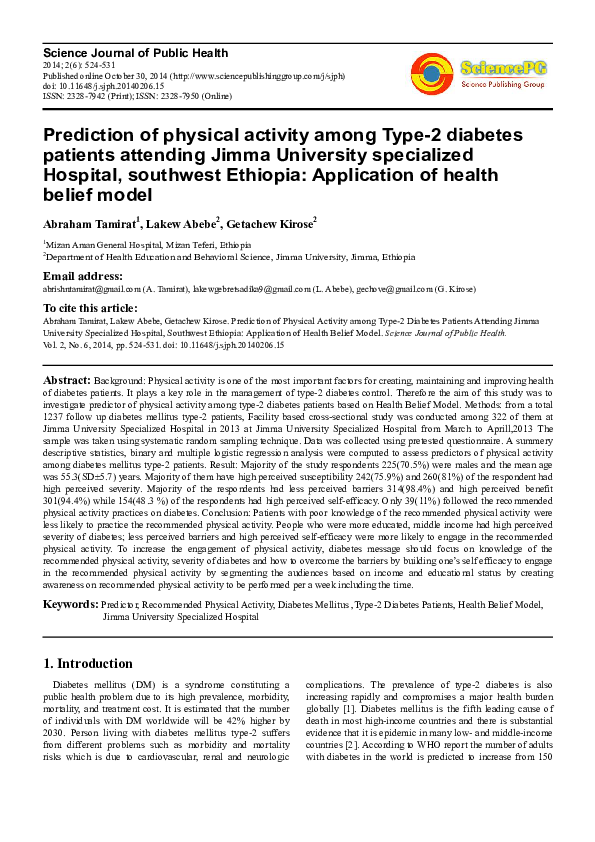 (PDF) Abraham Tamirat, Lakew Abebe, Getachew Kirose. Prediction of ...