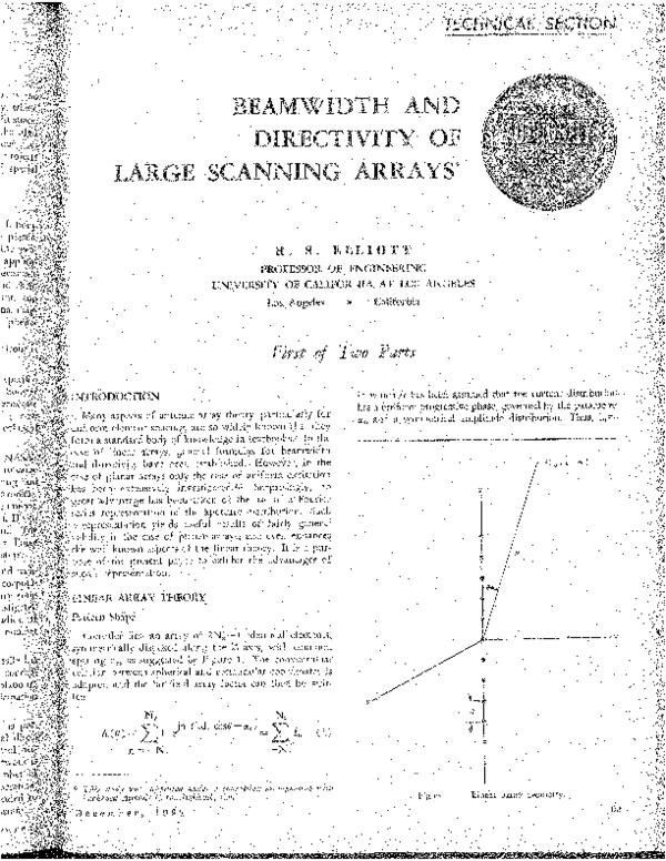 (PDF) Beamwidth and directivity of large scanning arrays - first of two ...