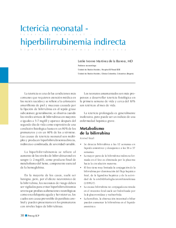 (PDF) Ictericia neonatal
