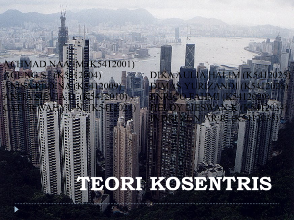 (PPT) TEORI KOSENTRIS