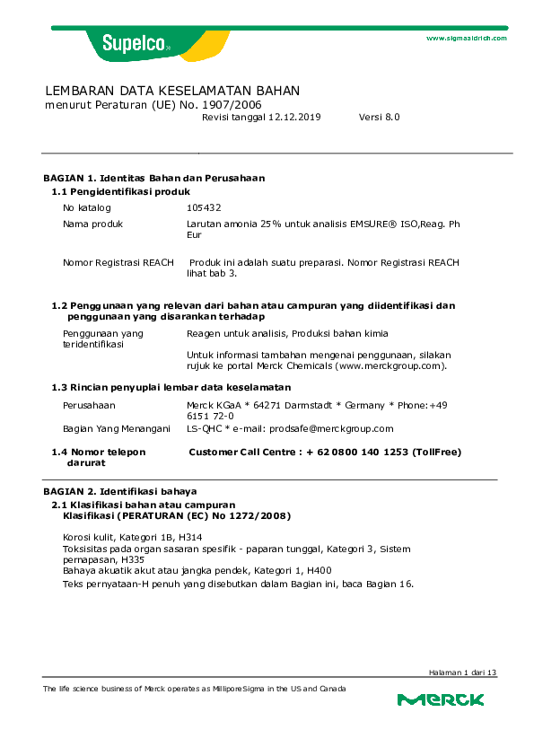 (PDF) LEMBARAN DATA KESELAMATAN BAHAN
