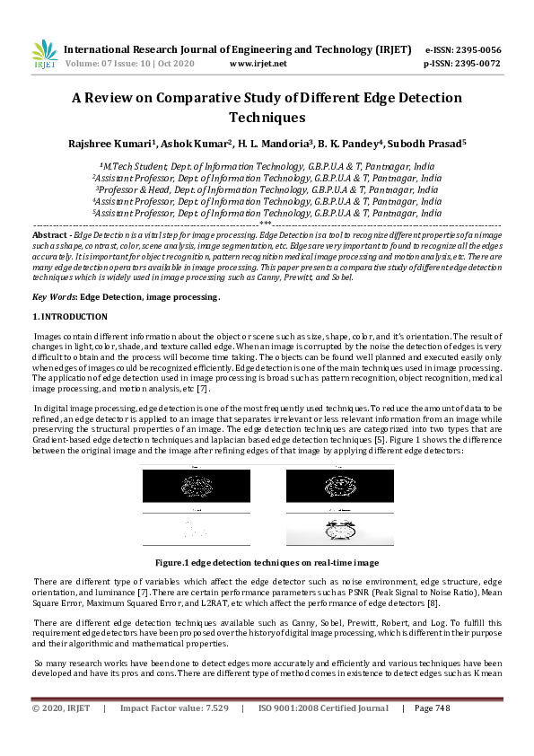 (PDF) IRJET- A Review on Comparative Study of Different Edge Detection ...