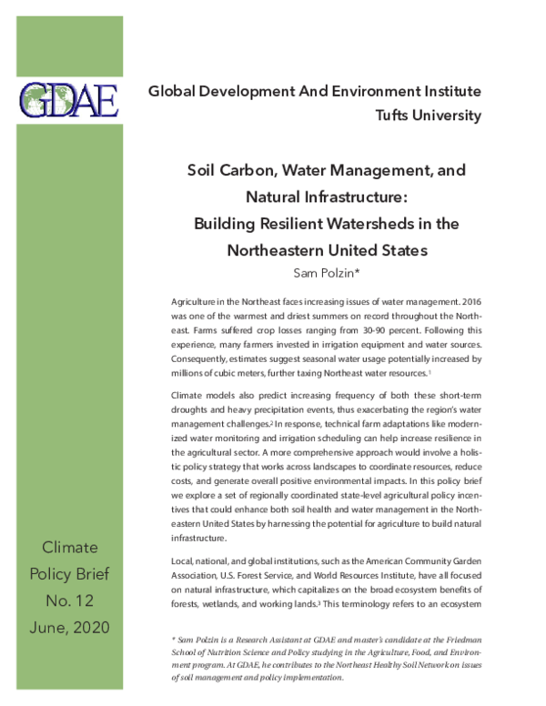 (PDF) Soil Carbon, Water Management, and Natural Infrastructure ...