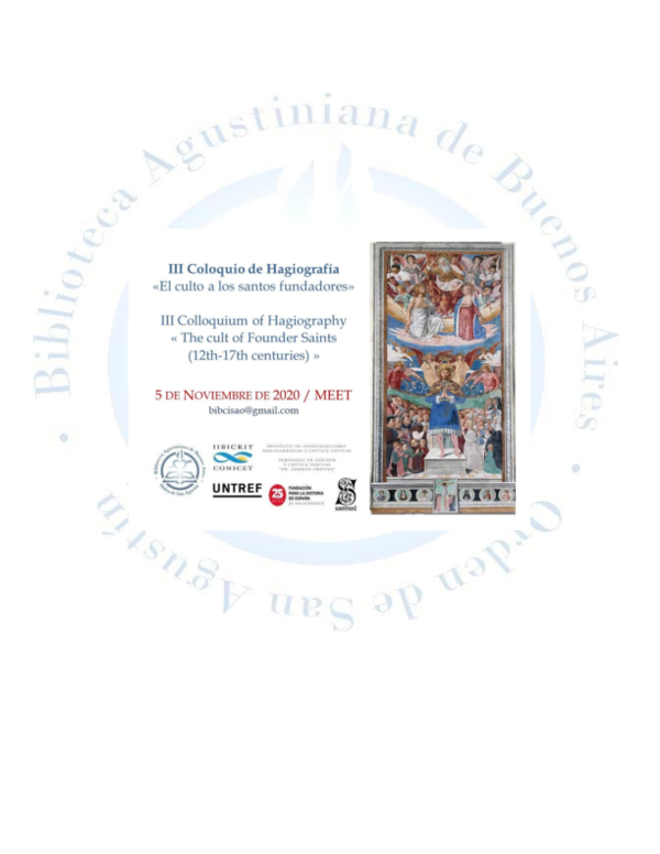 (PDF) IIIº Coloquio de Hagiografía «El culto a los santos fundadores»