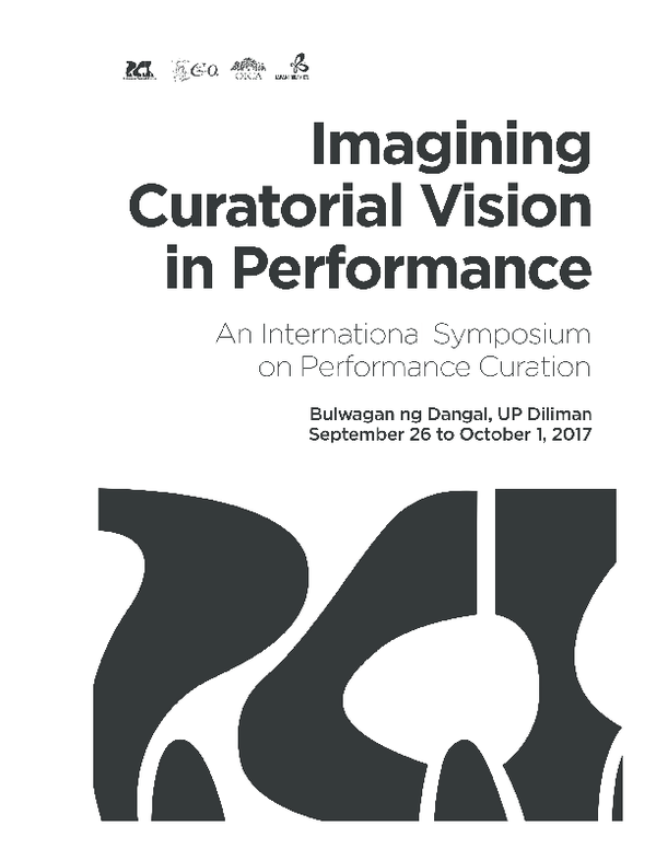 (PDF) PCI 2017: Imagining a Curatorial Vision for Performance