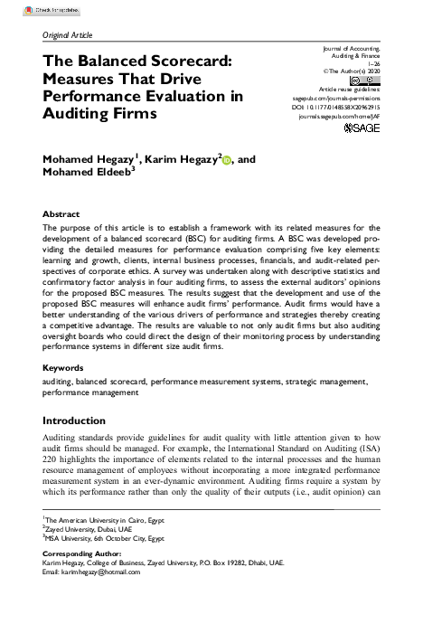 (PDF) The Balanced Scorecard: Measures That Drive Performance ...