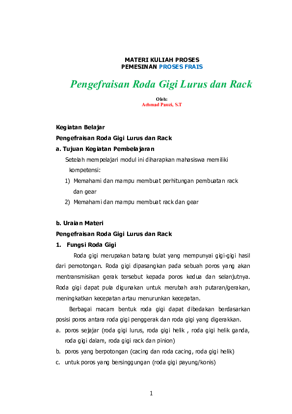 (DOC) MATERI 1 MODUL RODA GIGI