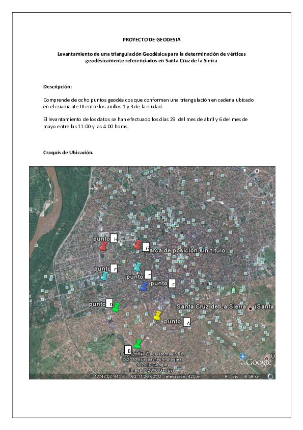 (PDF) PROYECTO DE GEODESIA
