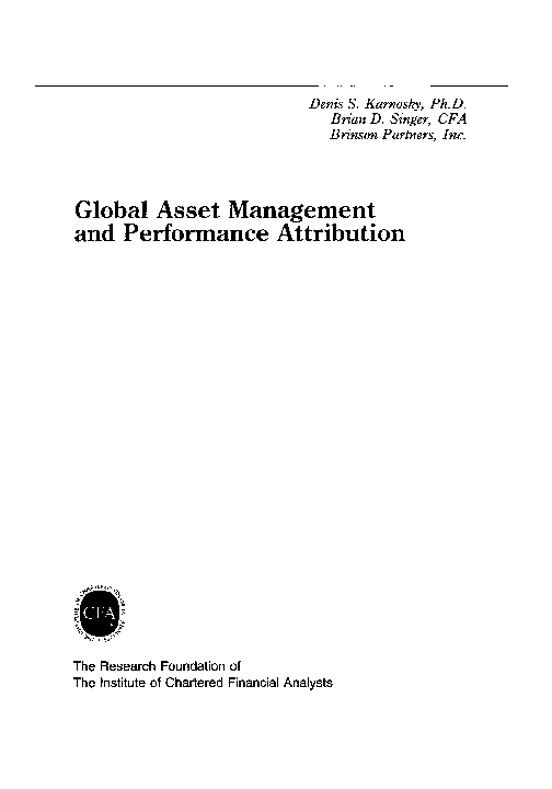 (PDF) Global Asset Management and Performance Attribution