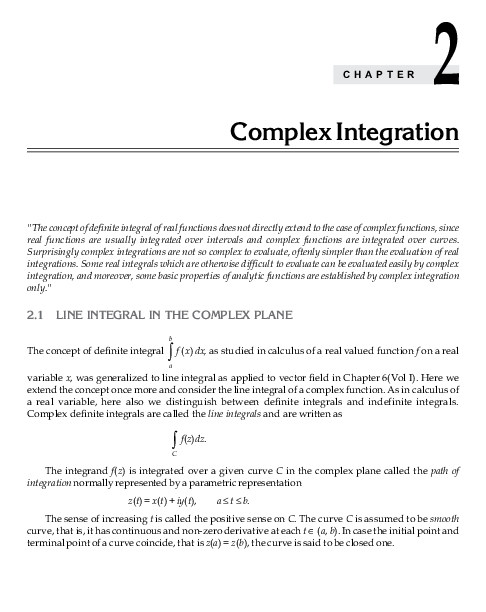 (PDF) Complex Integration