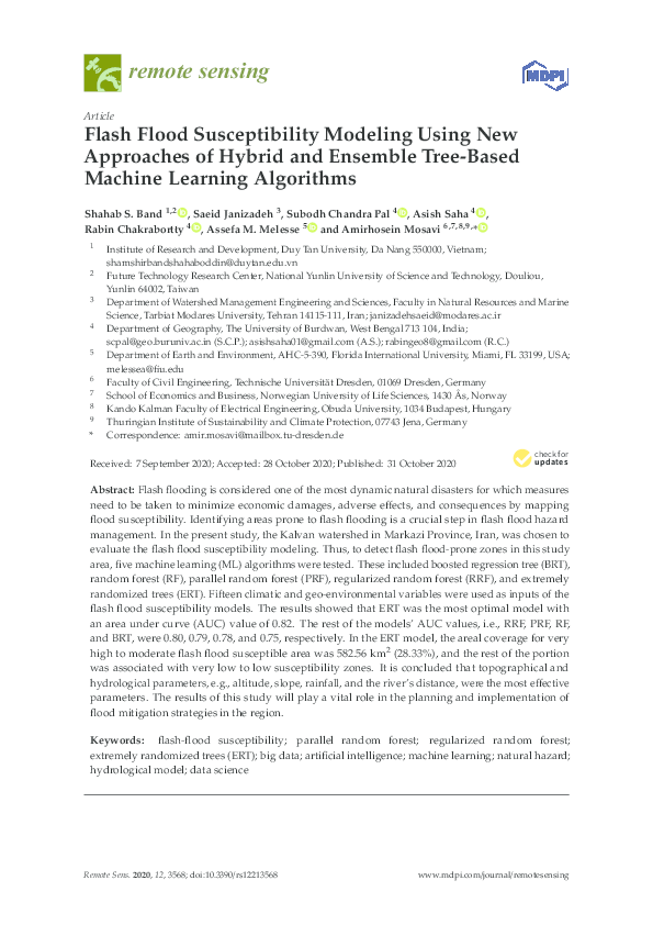(PDF) Flash Flood Susceptibility Modeling Using New Approaches of Hybrid and Ensemble Tree-Based ...