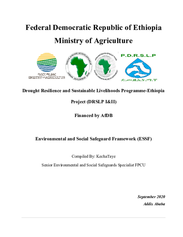 (DOC) Environment and Social Safeguard framework | kecha Taye ...