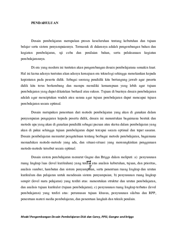 (DOC) Model Pengembangan Desain Pembelajaran Dick dan Carey, PPSI ...