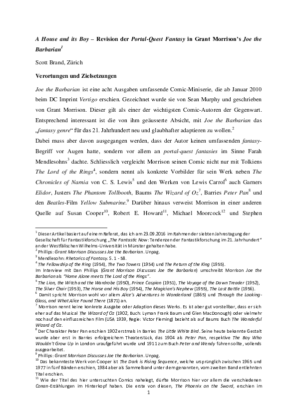 (PDF) A House and its Boy – Revision der Portal-Quest Fantasy in Grant ...