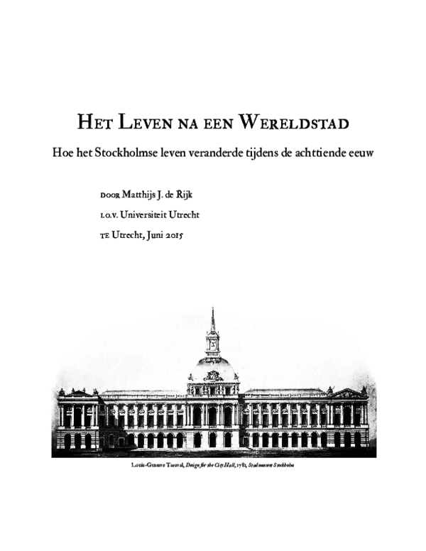 (PDF) Het Leven na een Wereldstad