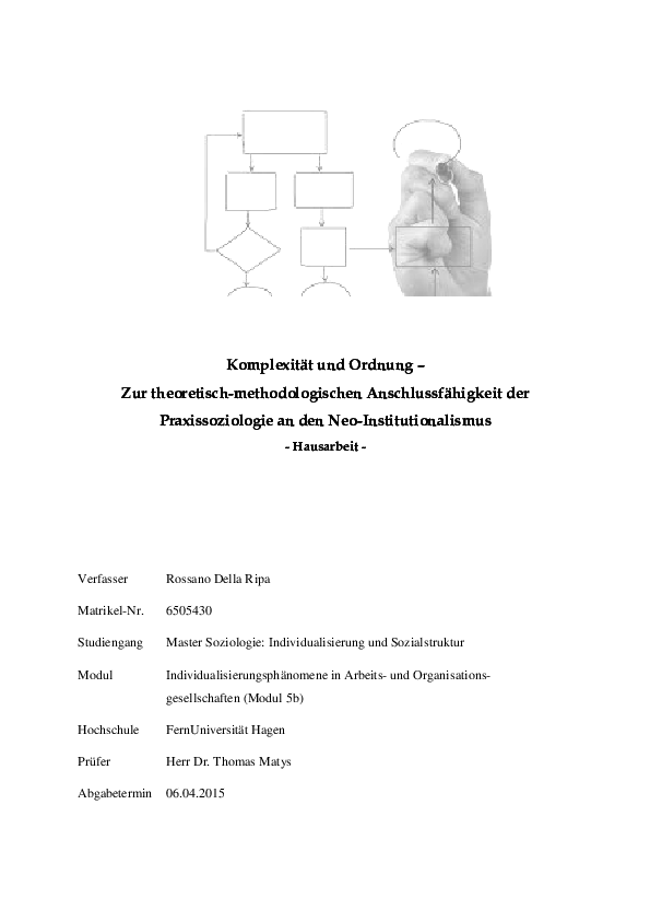 (PDF) Komplexität und Ordnung - Zur theoretisch-methodologischen ...