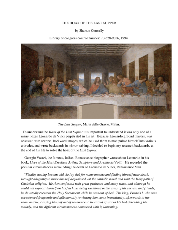 The Last Supper Secret Messages