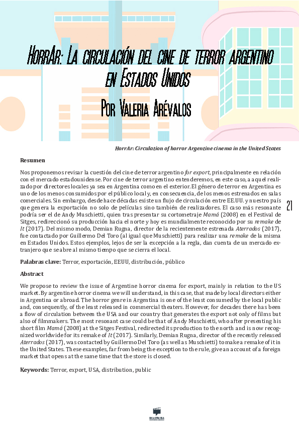 (PDF) HorrAr: Circulation of horror Argentine cinema in the United States