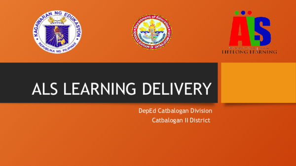 (PPT) ALS LEARNING DELIVERY