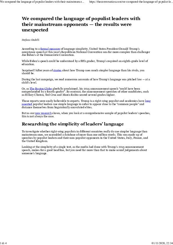 (PDF) We compared the language of populist leaders with their ...