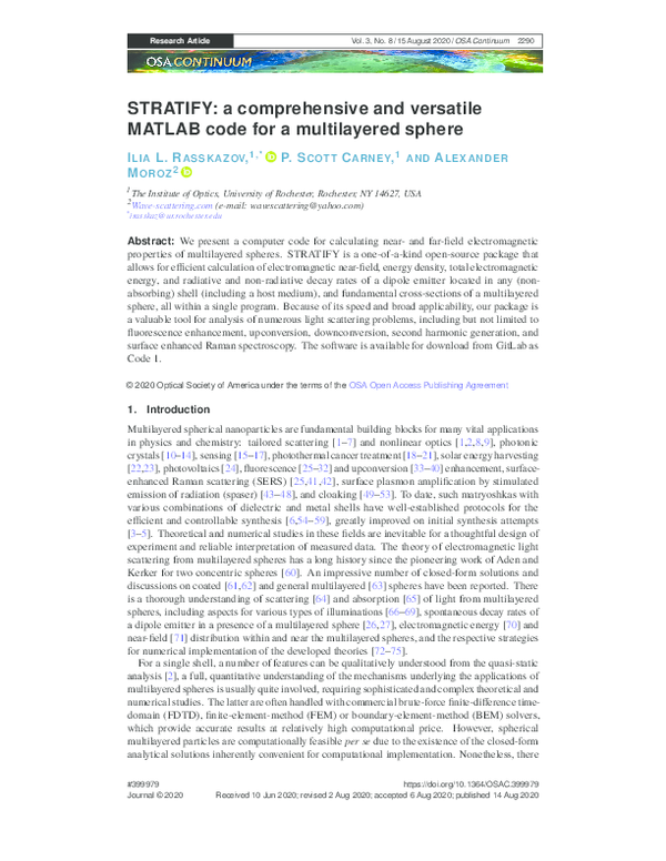 (PDF) STRATIFY: a comprehensive and versatile MATLAB code for a ...