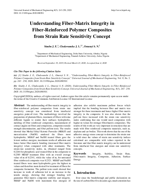 (PDF) Understanding Fiber-Matrix Integrity in Fiber-Reinforced Polymer ...