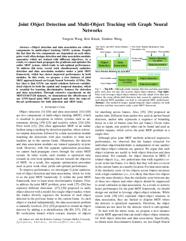 Pdf Joint Object Detection And Multi Object Tracking With Graph Neural Networks