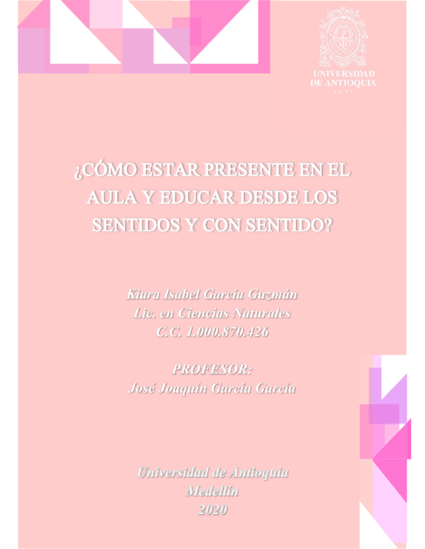 (PDF) EDUCAR DESDE LOS SENTIDOS Y CON SENTIDO