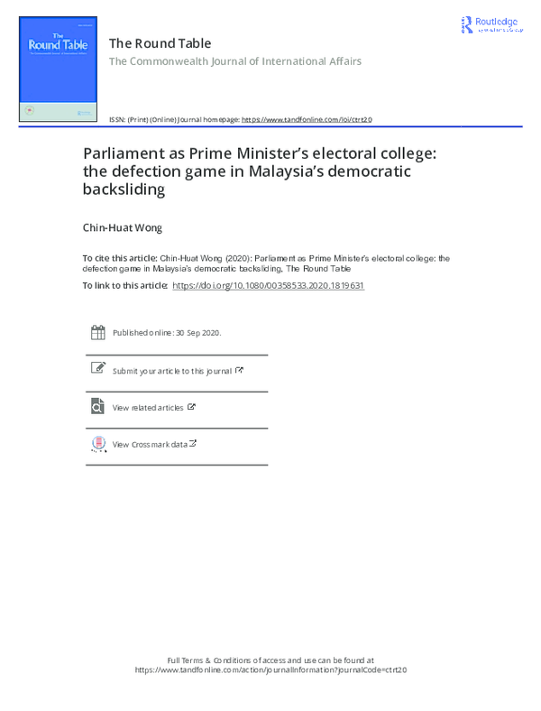 (PDF) The Round Table Parliament as Prime Minister's electoral college ...