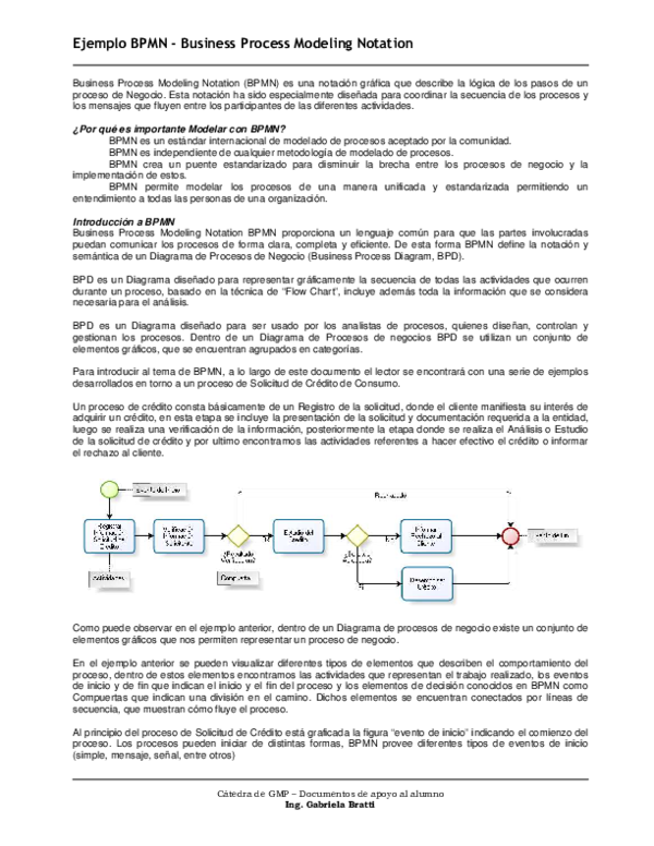 (PDF) Ejemplo BPMN -Business Process Modeling Notation