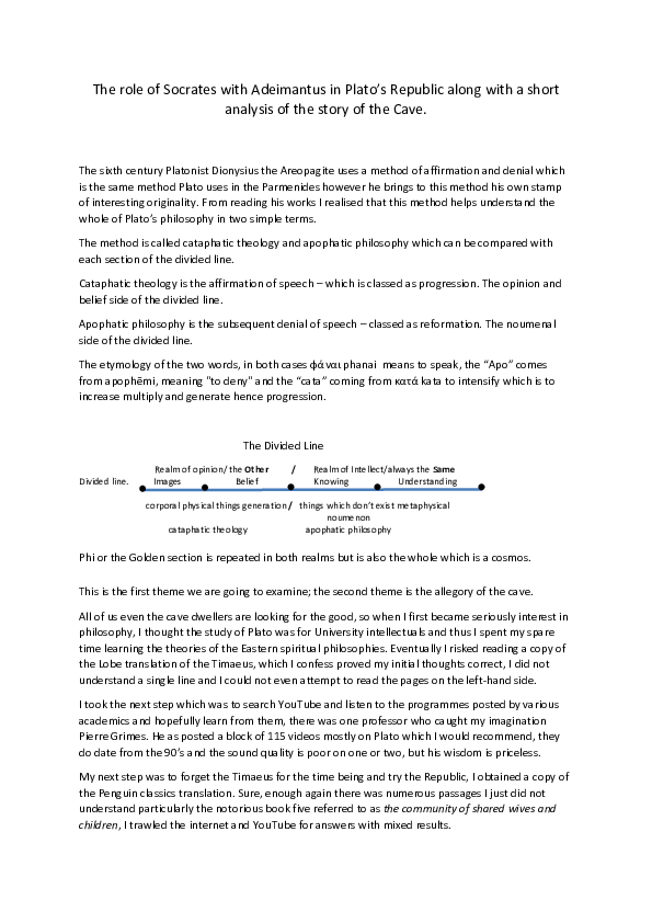 (PDF) The role Socrates with Adeimantus and a short description of the ...