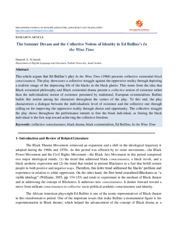 (PDF) The Summer Dream and the Collective Notion of Identity in Ed ...