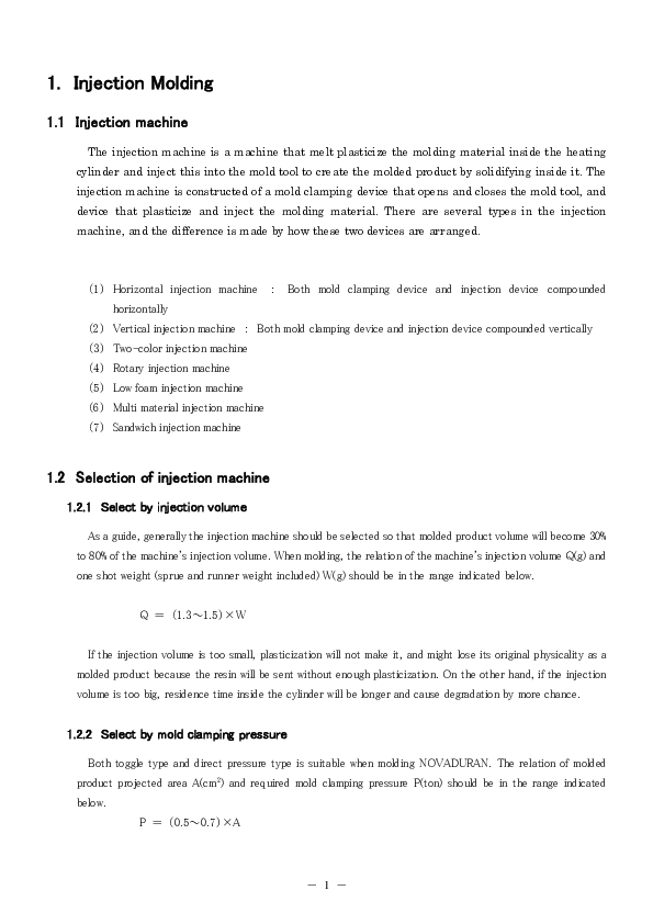 (PDF) Injection Molding 1.1 Injection machine