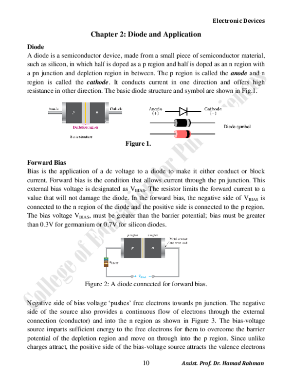 (PDF) Electronic Devices Chapter 2: Diode and Application