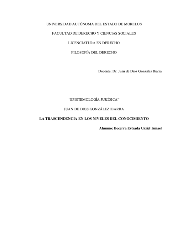 (PDF) Ensayo JDGI Epistemologia Juridica