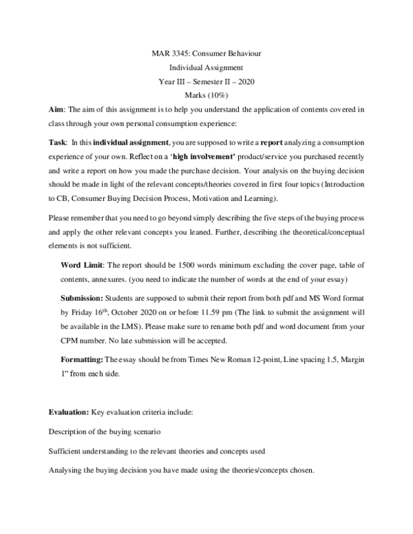 (PDF) Individual Assignment