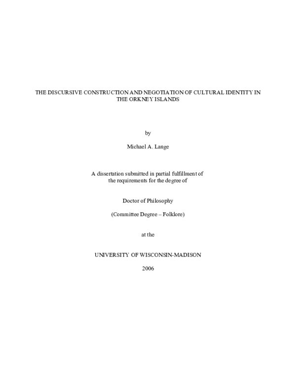 (PDF) THE DISCURSIVE CONSTRUCTION AND NEGOTIATION OF CULTURAL IDENTITY ...