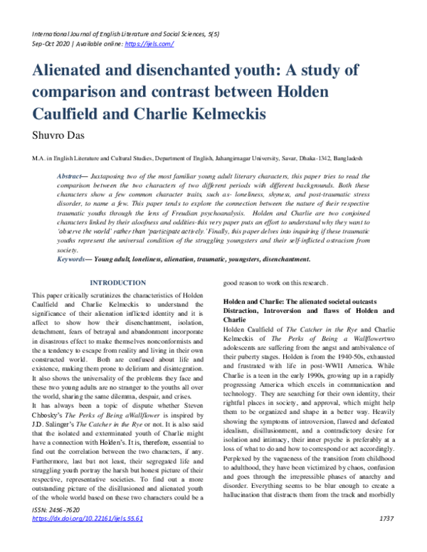 (PDF) Alienated and disenchanted youth: A study of comparison and ...