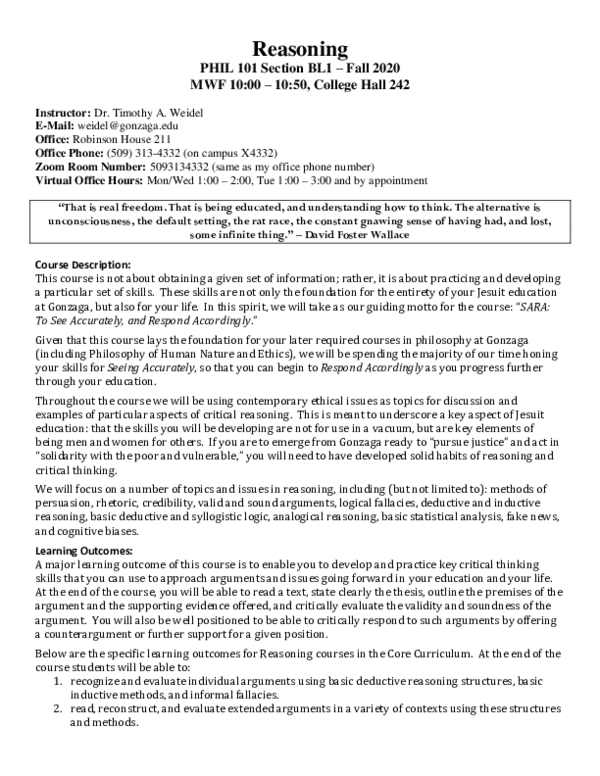 (PDF) Reasoning | Timothy Weidel - Academia.edu