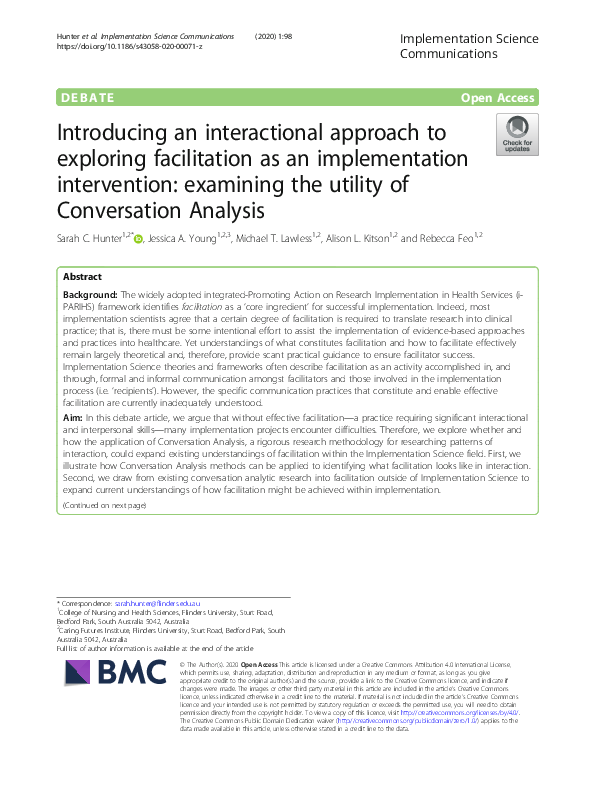 (PDF) Introducing an interactional approach to exploring facilitation ...