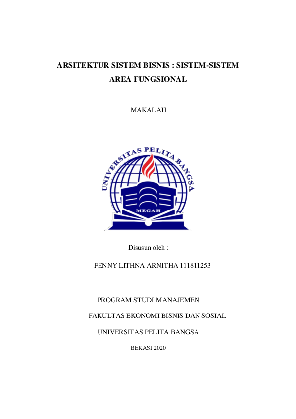 (PDF) ARSITEKTUR SISTEM BISNIS : SISTEM-SISTEM AREA FUNGSIONAL MAKALAH ...