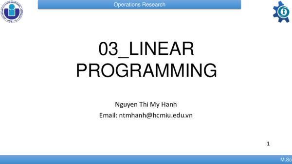Operations Research 03linear Programming
